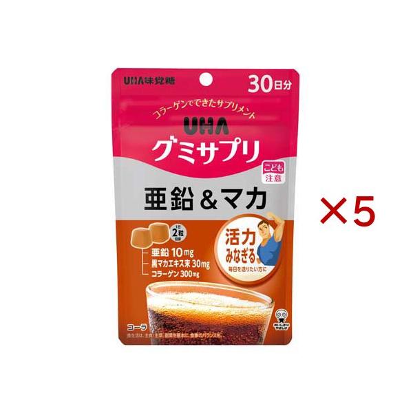 UHAグミサプリ 亜鉛＆マカ 30日分/ミネラル サプリメント/ブランド：グミサプリ/( 活力 みなぎる力 亜鉛 マカ コラーゲン 30日分 )/【発売元、製造元、輸入元又は販売元】UHA味覚糖/・単品JAN：4902750654365/【...