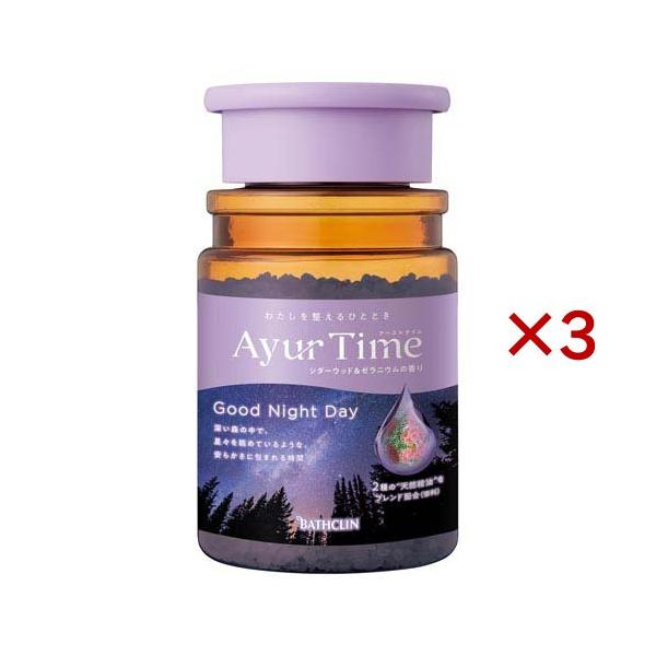 アーユルタイム グッドナイトデイ ボトル/入浴剤/ブランド：アーユルタイム/【発売元、製造元、輸入元又は販売元】バスクリン/・単品JAN：4548514159211/【アーユルタイム グッドナイトデイ ボトルの商品詳細】●奥深く繊細な香りに...