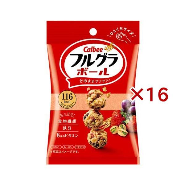 フルグラボール/インスタント食品/【発売元、製造元、輸入元又は販売元】カルビー/・単品JAN：4901330748050/【フルグラボールの商品詳細】●フルグラがひとくちサイズにま〜るくなった！●オーツ麦など複数穀物と、いちごの甘酸っぱさに...