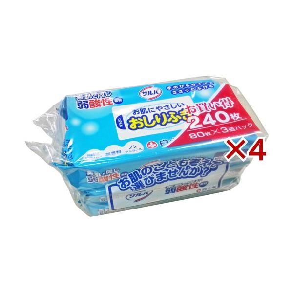 サルバ お肌にやさしいおしりふき/介護用衛生用品/ブランド：サルバ/【発売元、製造元、輸入元又は販売元】白十字/・単品JAN：4987603450851/【サルバ お肌にやさしいおしりふきの商品詳細】●3個セットのおしりふきです。●素肌と同...