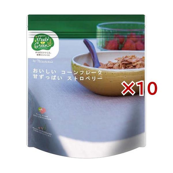 日食 Feel＆Green おいしいコーンフレーク 甘ずっぱいストロベリー/インスタント食品/【発売元、製造元、輸入元又は販売元】日本食品製造 お客様センター/・単品JAN：4904075007239/【日食 Feel＆Green おいしい...