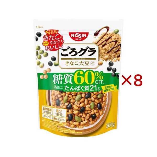 ごろグラ 糖質60％オフ きなこ大豆/インスタント食品/ブランド：ごろっとグラノーラ/【発売元、製造元、輸入元又は販売元】日清シスコ/・単品JAN：4901620161743/【ごろグラ 糖質60％オフ きなこ大豆の商品詳細】●このおいしさ...