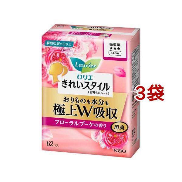 ロリエ きれいスタイル 極上W吸収 フローラルブーケの香り/生理用品/ブランド：ロリエ/【発売元、製造元、輸入元又は販売元】花王/・単品JAN：4901301382740/【ロリエ きれいスタイル 極上W吸収 フローラルブーケの香りの商品詳...