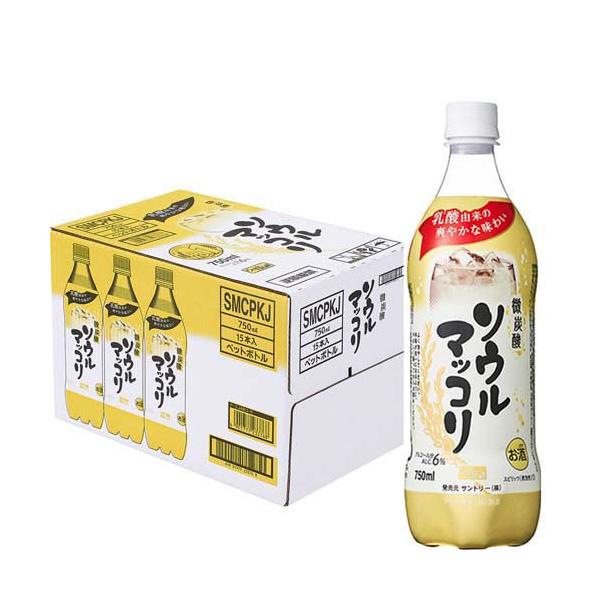 ソウルマッコリ ペットボトル/アルコール飲料/【発売元、製造元、輸入元又は販売元】サントリー/【ソウルマッコリ ペットボトルの商品詳細】●乳酸由来の爽やかでやさしい味わいと、微炭酸のすっきりとした飲み口が特長です。●アルコール度数：6.0％...