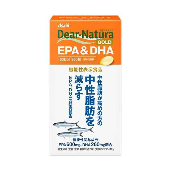 ディアナチュラゴールド EPA＆DHA 60日/機能性表示食品/ブランド：Dear-Natura(ディアナチュラ)/【発売元、製造元、輸入元又は販売元】アサヒグループ食品/【ディアナチュラゴールド EPA＆DHA 60日の商品詳細】●中性脂...