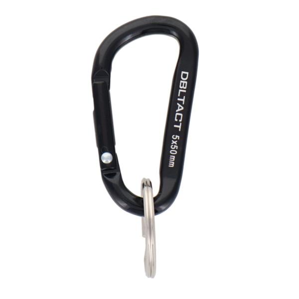 アルミカラビナ DTAK054スタンダードタイプ最もシンプルで汎用性の広いスタンダードタイプサイズ：5ｘ50mmカラー：ブラックｘブラックMJANコード：4954458162567ブランド：DBLTACT販売元：株式会社三共コーポレーション