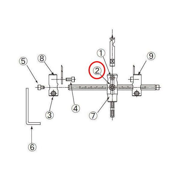 充電ドリル自在錐(No.36X)用バー止めネジ　36X-OP2適合機種：充電ドリル自在錐(No.36X)サイズ：8x12画像2の部品になります。メーカー：スターエム株式会社（STAR-M）
