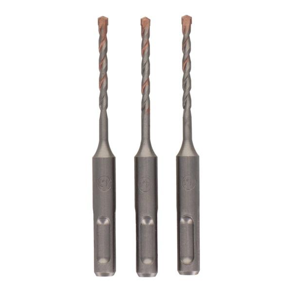 3本組コンクリート用ドリル刃セット強力先端チップで切れ味抜群！【用途】●コンクリート・ブロック・モルタル●ノンプラビス5mm用/ルーティアンカーT-425用【適応機種】軽量ハンマードリル【材質】40CR/刃先：YG8刃先径：4.3mm全長：...