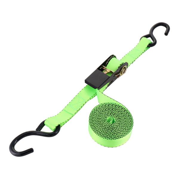 ベルト長さ：5ｍベルト幅：25mm耐荷重：140kg破断強度：700kg【特長】●ラチェット式だから、荷締めが確実・スピーディー●ベルト式だから、結束固定するものを傷つけにくい！【用途】●運搬時などの荷締めに●家庭内や倉庫内の荷崩れ防止に●...