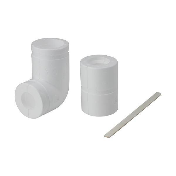 ●保温材で継手部分をはさみ、結束バンド等で固定します。※ビニールテープやバインド線での固定も可能です。メーカー：未来工業株式会社(MIRAI)