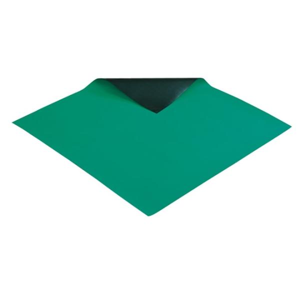 耐磨耗性、耐紫外線性に優れるPVC製マット補強繊維入りで、マットの伸縮を防止します。引き裂きや表面の磨耗に強く、床マットとしての使用にも安心です。外形寸法：1（W）×1（L）m重量：3.4kg厚さ：2mmESD管理値：Rp〈1ｘ109Ω材質...