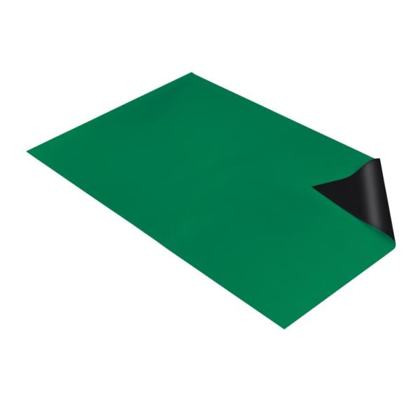 補強繊維により、敷設後に縮みにくく、マットの端が反り上がらないNBR製マット内部に挟み込んだ網状の繊維でマットにコシを持たせており、床用マットとしてもご使用いただけます。表面のすべり性が良いため、組立作業の机上などに最適です。外形寸法：1（...