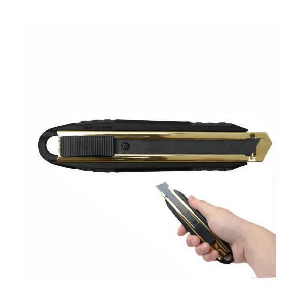 用途アルミダイキャストの強靭ボディで強度アップワンタッチで刃が出せしっかりロックするオートロックスライダーエラストマト強化ポリプロピレンのダブルインジェクション成型切れ味重視の特専黒刃を装着頑丈な金面焼き入れのステンレスホルダー落下防止コー...