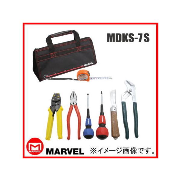 ■セット内容・MH-7S　圧着工具・+2-100　プラスドライバー・-5.5-100　マイナスドライバー・MWP-250　ウォーターポンププライヤー・MC-1050-175　ペンチ・MEK-70　電工ナイフ・13mm幅×2m　メジャー(スト...