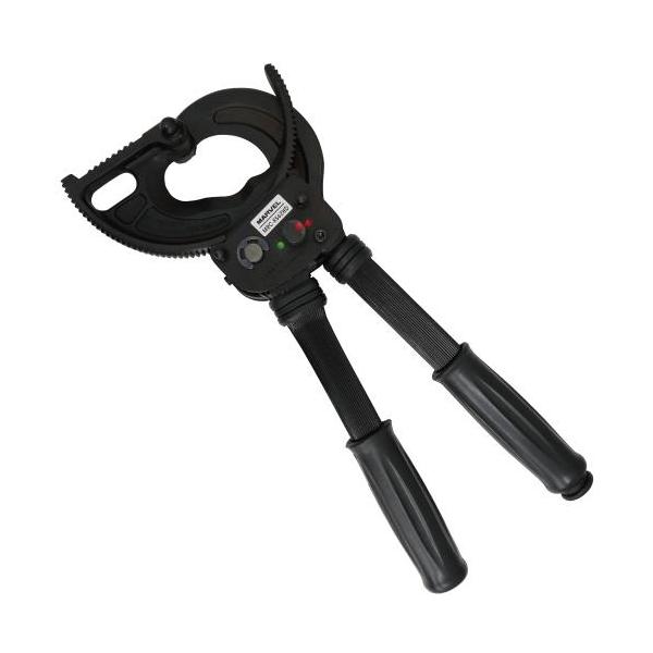 太いケーブルの切断が手動で可能!●ラチェット機構　手動では切断が困難だったCVケーブルの切断が容易に可能●コンパクトながら堅牢な刃●狭い場所での切断に威力を発揮全長：390mm最大切断能力：φ62mm質量：2,200g【取り扱い上の注意事項...