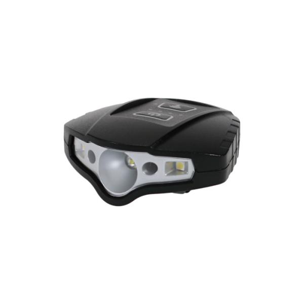 製品特長ヘルメットのつばに取り付けるLEDライト●手を触れずにON/OFFできるタッチレスセンサー付　濡れた手や、手袋をした手でもライトに触れずにON/OFF可能●LED3個搭載（点灯パターンは5種類）●消し忘れを防ぐOFFタイマー機能（1...