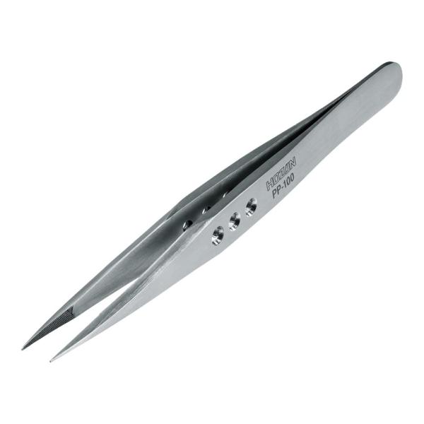 板厚2.8mm強力型ピンセットのハイグレードシリーズ先端ローレット付きで、保持力を強化。熱処理を施した強靭な素材を使用し、先端まで厚みを残すことで過酷な使用でも曲がりにくい強度を実現。プライヤーのように強くつかんでこじる作業も行えます。材質...
