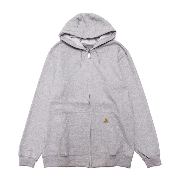 ポケット部分にロゴパッチを施した裏起毛のスウェットジップパーカー。USA企画で大きめの作りのオーバーサイズシルエットです。※カラー、サイズによって生産国の違いがありますが、予めご了承お願いいたします。[ ブランド ] CARHARTT/カー...
