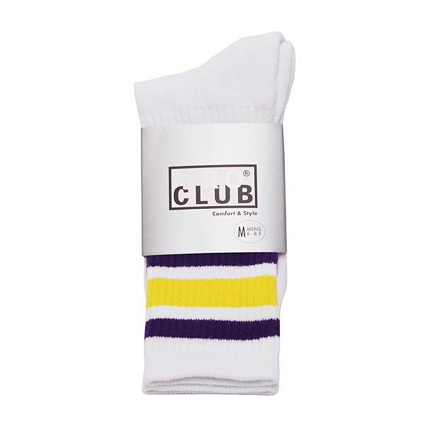 フロントにロゴを落し込んだスリーストライプ柄のミディアム丈のソックスです。[ ブランド ] PROCLUB/プロクラブ[ 商品名 ] STRIPE CREW SOCKS[ カラー ] ホワイトxパープルxイエロー[ 素材 ] コットン 79...