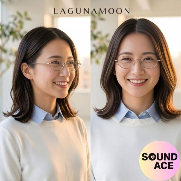 [メガネフレーム／ラグナムーン] LAGUNA MOON メガネフレーム LM-1081 48サイズ レディースメガネ ピンクブラウン おしゃれメガネ 48□21-143 ?36.5