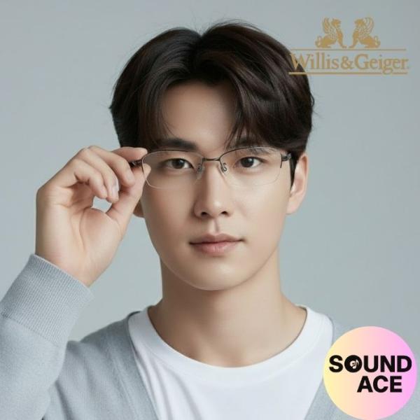 [メガネフレーム／Willis &amp; Geiger] ウィリス アンド ガイガー メガネフレーム WG2002 2カラー：ＩＰグレー・ブラックマット 57サイズ ハーフリム