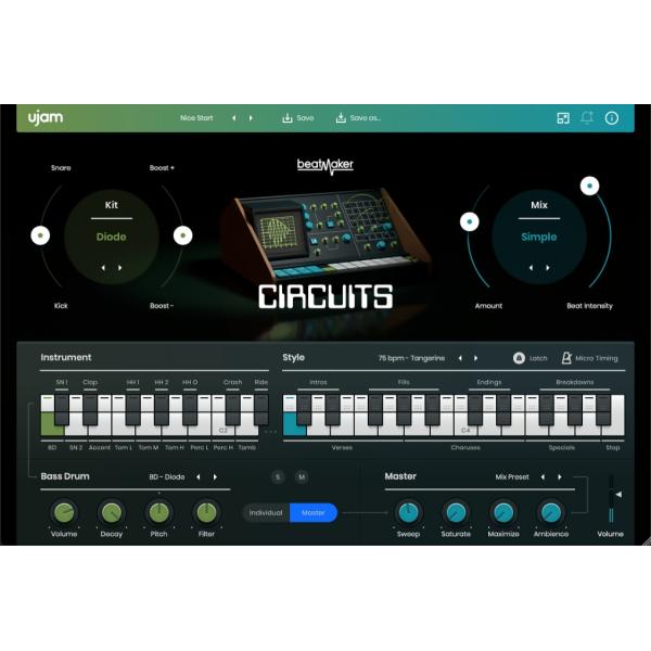 即日メールにて納品致します。※物理的なパッケージ等の発送はありません※原点回帰レトロなドラムマシンのサウンドは好きだけれど、ヴィンテージ機材はちょっと…という方でも大丈夫。CIRCUITSは、アナログ特有の温かみとクラシックなグルーヴを奏で...