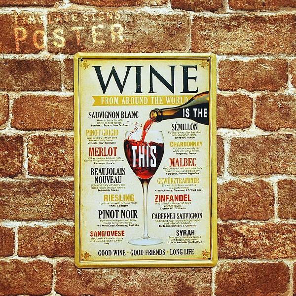 ■品番/(21) WINE FROM AROUND THE WORLD■サイズ/幅200ｘ高さ300 (mm)■カラー/■素材・仕様/材質：ブリキ 【お届けに関して】大変申し訳ございませんが、メール便での配送のため、到着日時指定はお受けでき...