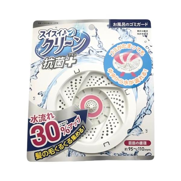 水流の力で髪の毛やゴミを中央に集めて、簡単に捨てることができます。カットして調節することで、さまざまなサイズの排水口に対応します。中央の突起も網目状になっており水流れが良くなりました。