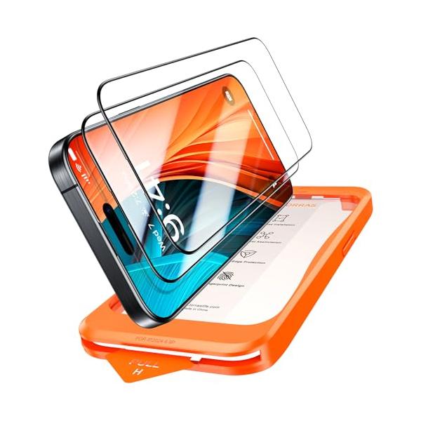 【航空宇宙用材料・表面硬度9H+Hv673】このいphone15pro max 用 ガラスフィルムは日本製AGCの航空宇宙技術から生まれた「Dragontrail」（2024 6.7インチ）ガラスを採用し、表面硬度が9Hを超え、鉱石の硬さを...