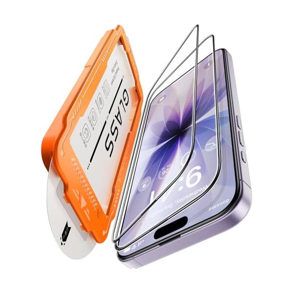 【世界初 iphone 17 ガラスフィルム 失敗ゼロ・気泡ゼロ・ズレゼロ】iphone17 フィルム貼り時の位置ずれによる繰り返しの調整、気泡、埃やゴミの残留、割れやすさ、キズつき…などのお悩み？これらの問題を解決するため、画期的なホコリ...