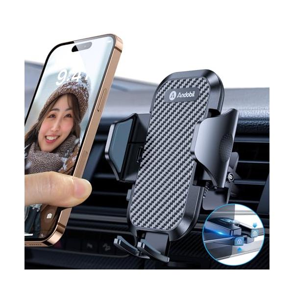 ?【最新型の噛み込み式クリップ・耐荷重20KGまで】Andobilは車載ホルダーの専門店として、欧米、日本の50万+のお客様のフィードバッグ、5,000+回の試験と40種類道路状況の考察を通じて、3年間の研究開発を経た新しいクリップは、私た...