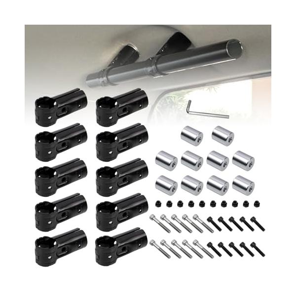 対象車種:N-VAN、エブリダ17系、NV350、ハイエース、ヒゼットカーゴ、ハスラ、キャラバンなどです。【用途】アタッチメントとメタルジョイントを組み合わせて、イレクターパイプをガッチリと車体に取り付けができます。【仕様】アルミパイプの直...