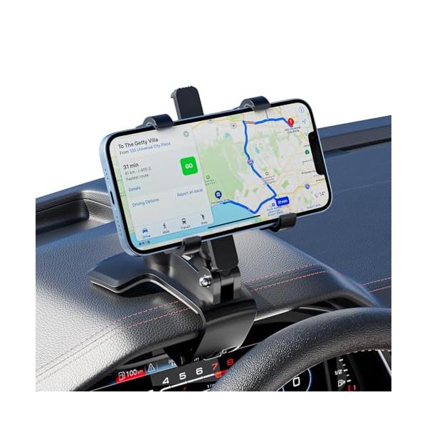 【360度回転＆任意の角度に調整】 車載スマホホルダーは、水平および垂直の画面を360度回転させて自由に回転させるだけでなく、前後を180度傾けることもできます。電話を必要な方向に簡単に回転させて、干渉しないようにすることができます。使わな...