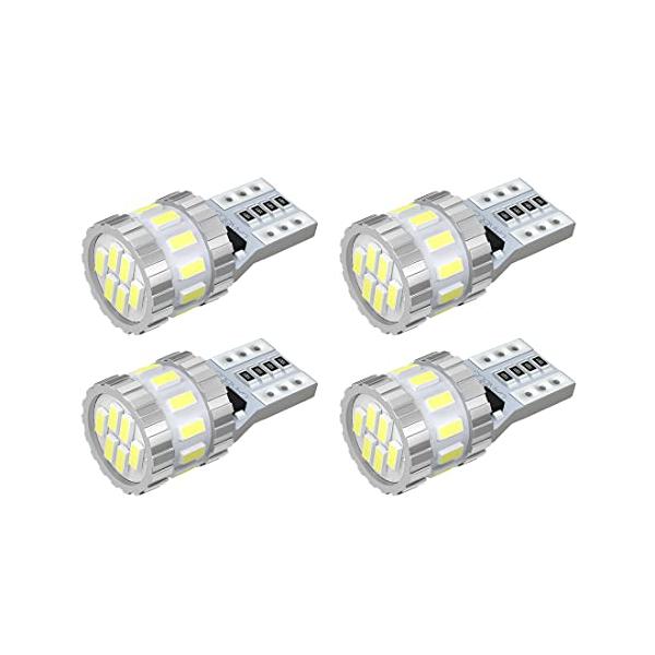 【超高輝度＆省エネルギー】高輝度SMD3014チップを採用し288Lmの明るさ、360°全方位照射できる。市販品(T10)のハロゲンと比較して約4分の1の消費電力の省エネを実現できる。【導電性＆耐久性抜群】CANBUS T10ソケットは全面...