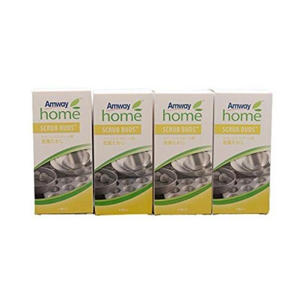 アムウェイ Amway スクラブ バッズ 110490J●4個入り×4セット●なべのこげつきや油汚れなど、ガンコな汚れもしっかり落としますなべ、フライパン、オーブンなどのこげつき、油汚れに最適。ガンコな汚れのためのステンレスたわしです。ソフ...