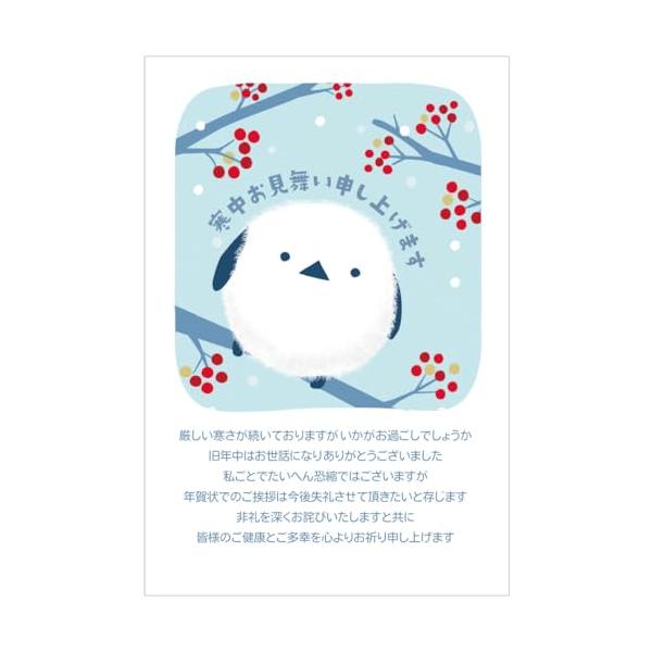 年賀状じまいハガキ（寒中見舞い）／1セット10枚入り私製はがき（切手なし）年明けに寒中見舞いとして年賀状じまいしたい方の挨拶状。年賀状が届いた相手に漏れなく送ることが可能で、寒中見舞いですので喪中の方へ送ることも可能。色味は画面と印刷では差...