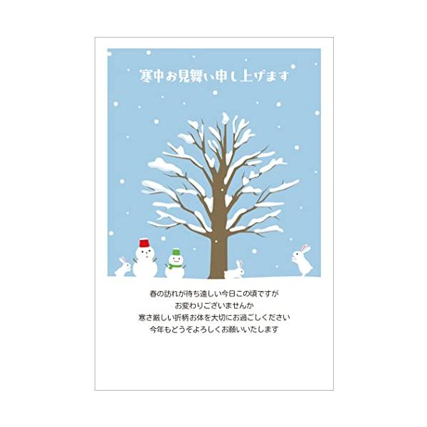寒中見舞いハガキ／1セット10枚入り私製はがき（切手なし）色味は画面と印刷では差異がございますので予めご了承ください