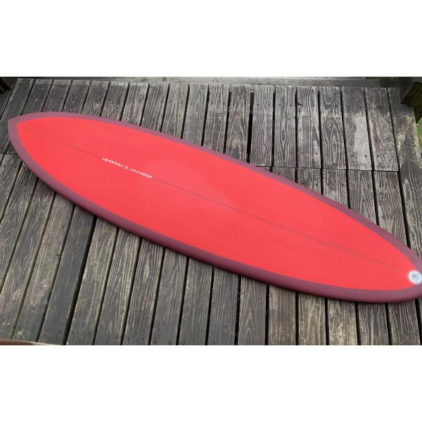 チャネルアイランズサーフボード　CHANNEL ISLANDS SURFBOARDS6'8(203.2)X20 3/4(52.7)X2 5/8 (6.6)VOLUME:40.2LROUND,全面color RED/GRAPEFIN SYST...
