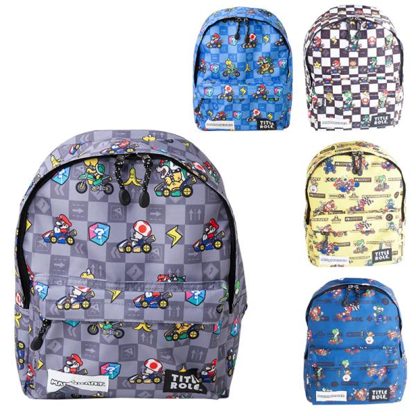 マリオカート TITLE ROLE タイトルロール リュック バックパック 保育園 通園 通学 男の子 キッズ ジュニア 20759045任天堂の大人気レースゲームMARIO KART マリオカートのリュックサックです。タイトルロール/TI...