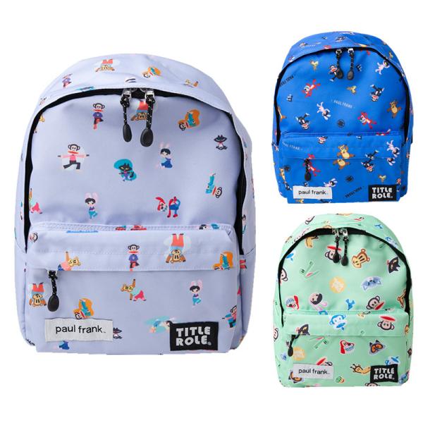 ポールフランク TITLE ROLE タイトルロール リュック paul frank バックパック キッズ ジュニア 幼稚園 通園 通学 遠足 旅行 20769050サルのジュリアスをはじめとする、明るい色使いとユニークなキャラクターが特徴...