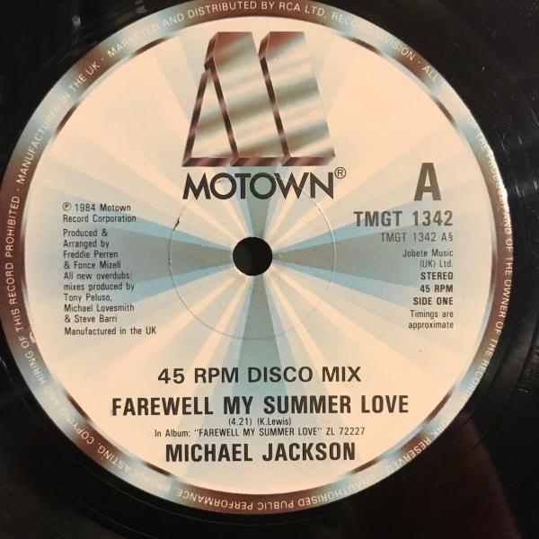 タイトル：Farewell My Summer Love / Call On Meアーティスト：Michael Jacksonメディア：Very Good +スリーブ：Very Good +モータウン時代のMichael Jacksonによ...