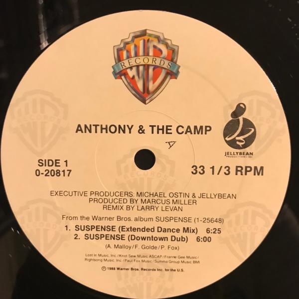 タイトル：Suspenseアーティスト：Anthony &amp; The Campメディア：Very Good +スリーブ：Very Good +1988年リリースのハウスクラシック。Remixed By Larry Levan。