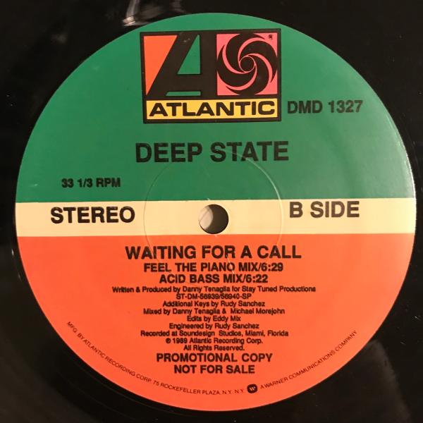 タイトル：Waiting For A Callアーティスト：Deep Stateメディア：Very Good +スリーブ：Very Good +1989年リリースのハウスクラシック。初期のDanny Tenaglia Produce作品。ダ...
