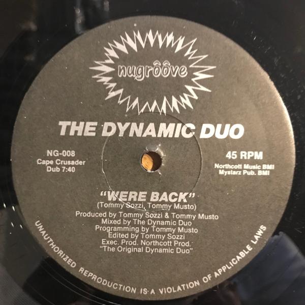 タイトル：Were Backアーティスト：The Dynamic Duoメディア：Very Good +スリーブ：Good1988年リリースのディープハウスクラシック。Tommy Mustの初期の作品.