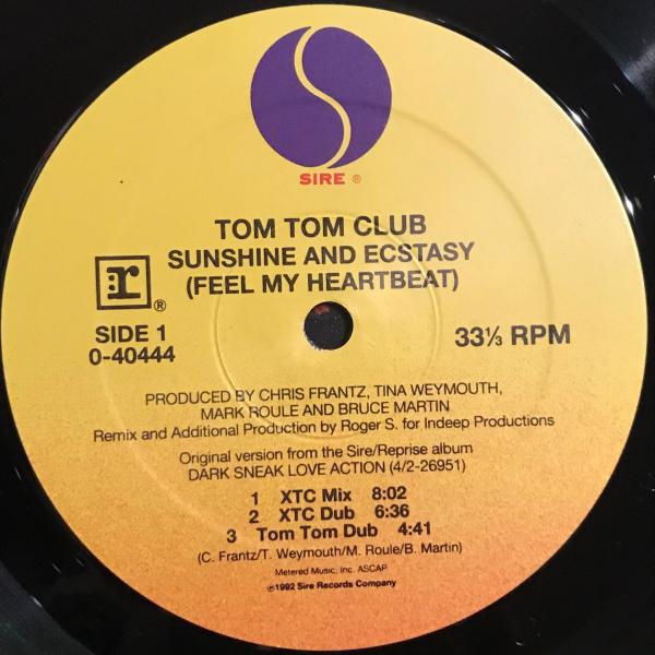 タイトル： Sunshine And Ecstasyアーティスト：Tom Tom Clubメディア：VG+スリーブ：VG+1992年リリース。TomTomClubと言えば、TalkingHeadsのChris FrantzとTina Wey...