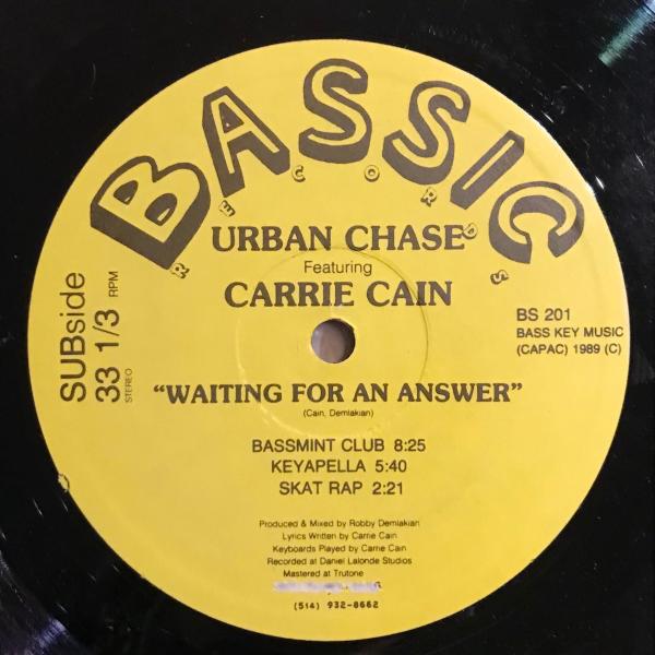 タイトル： Waiting For An Answerアーティスト：Urban Chase Featuring Carrie Cainメディア：VGスリーブ：Gen1989年リリースのシカゴハウスクラシック。A2のUrbanDubがディープ...