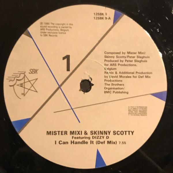 タイトル：  I Can Handle Itアーティスト：Mister Mixi &amp; Skinny Scotty Featuring Dizzy Dメディア：VG+スリーブ：VG+1989年リリースのHipHouse。David M...