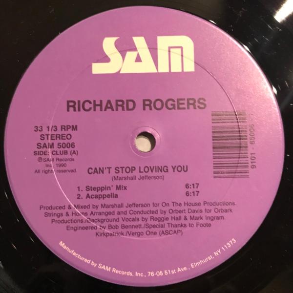 タイトル： Can't Stop Loving Youアーティスト：Richard Rogersメディア：VGスリーブ：Gen1990年リリースのディープ・ガラージハウスクラシックの名盤。Marshall Jeffersonプロデュース、U...
