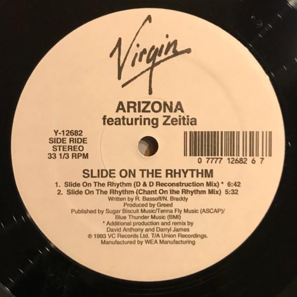 タイトル： Slide On The Rhythmアーティスト：Arizona Featuring Zeitiaメディア：VG+スリーブ：VG+1993年リリース。MahoganyのRide On The Rhythmのカヴァー。Minis...
