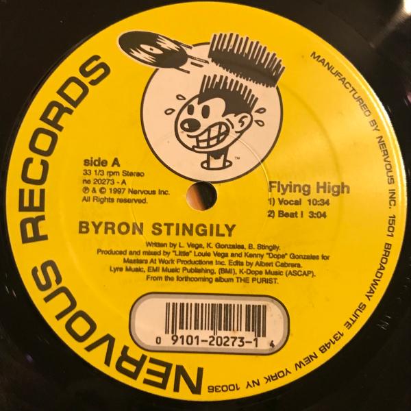 タイトル： Flying Highアーティスト：Byron Stingilyメディア：NMスリーブ：NM1997年リリース、Produce&amp;RemixはMasters At Work。SideBのBrazilian Instrume...